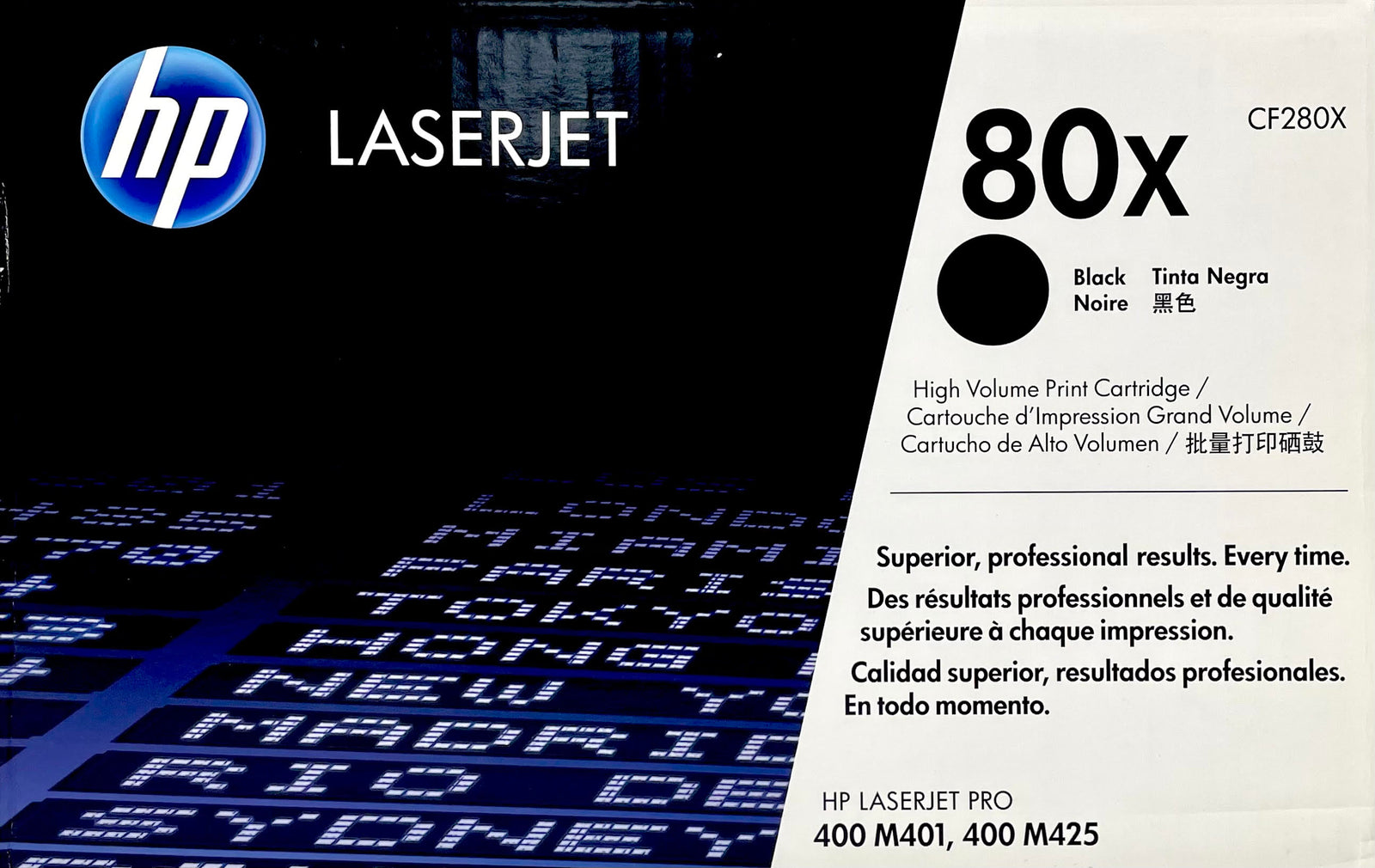 HP 80X High Yield Toner - CF280X - Black - Original HP LaserJet Toner